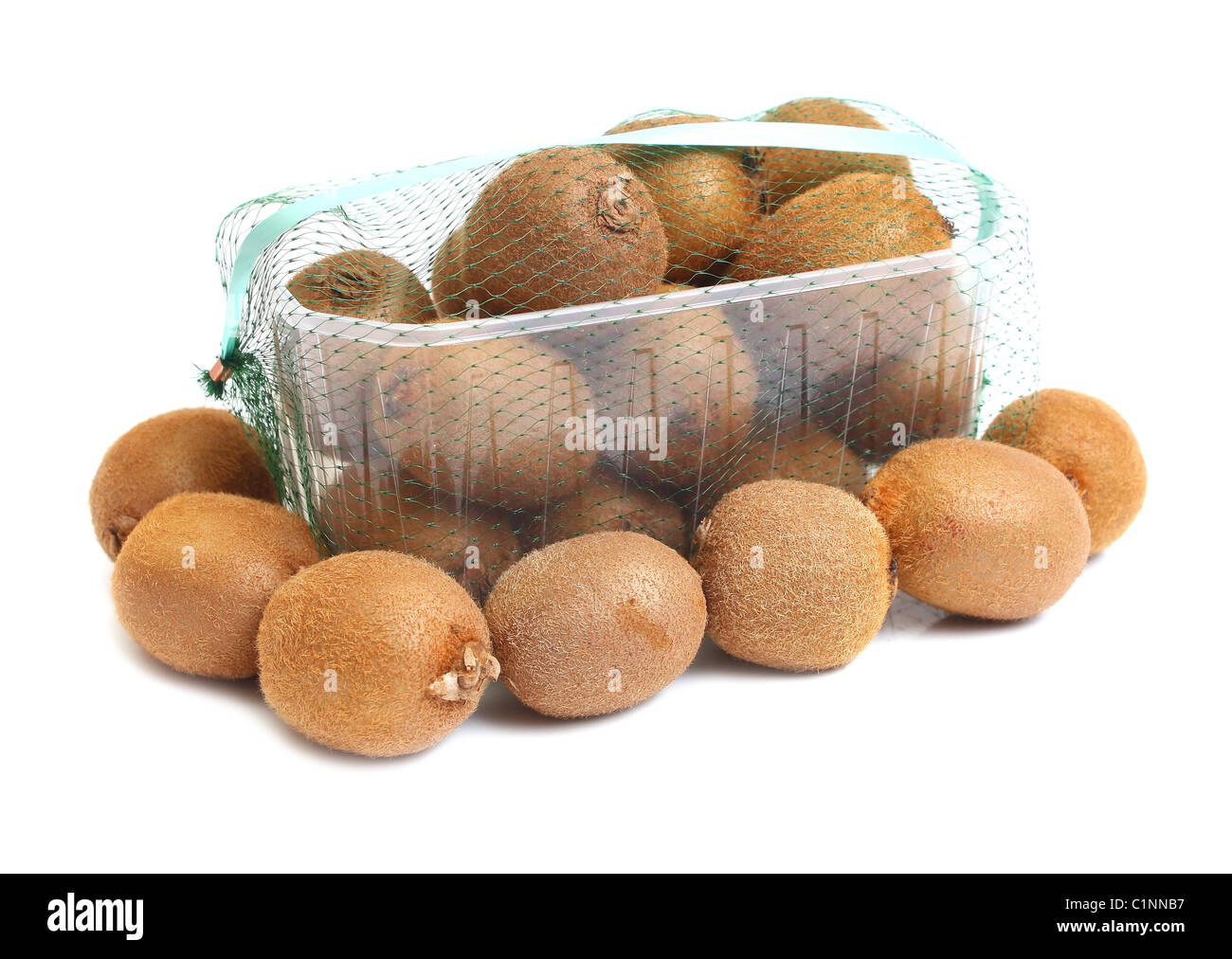 kiwi in and near the box isolated on white background Stock Photo - Alamy