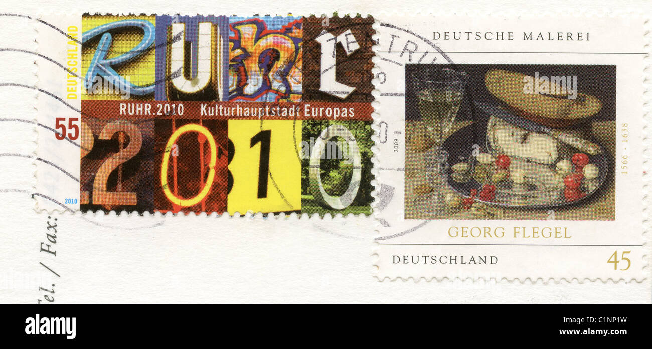German postage stamps Stock Photo - Alamy