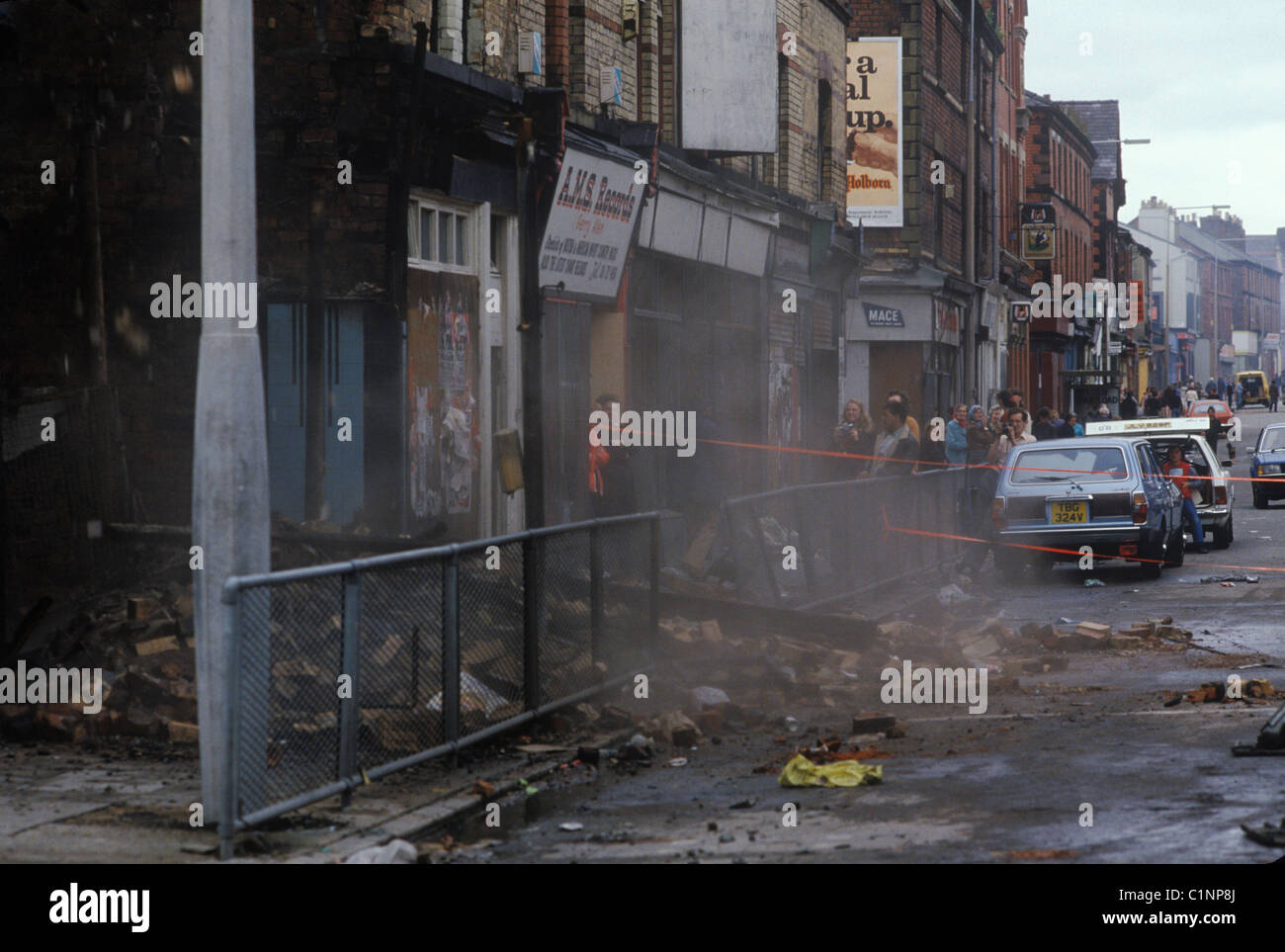 Toxteth riots Liverpool 8 Lancashire 1981. The day after a night of ...
