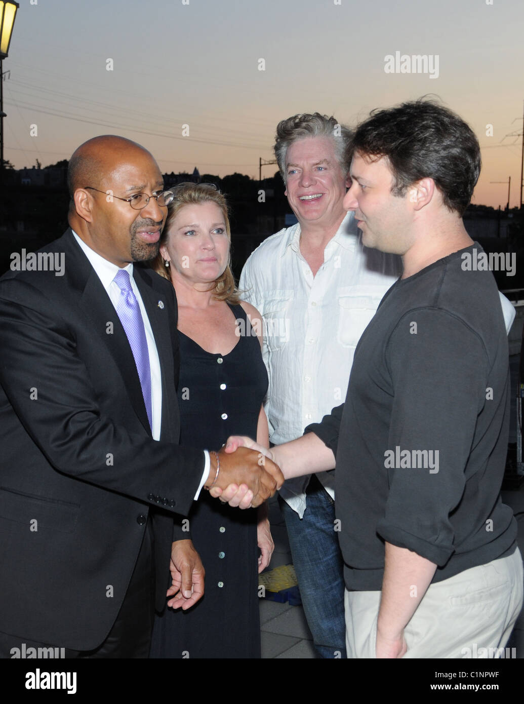 Mayor Michael Nutter, Kate Mulgrew, Christopher McDonald and Director ...
