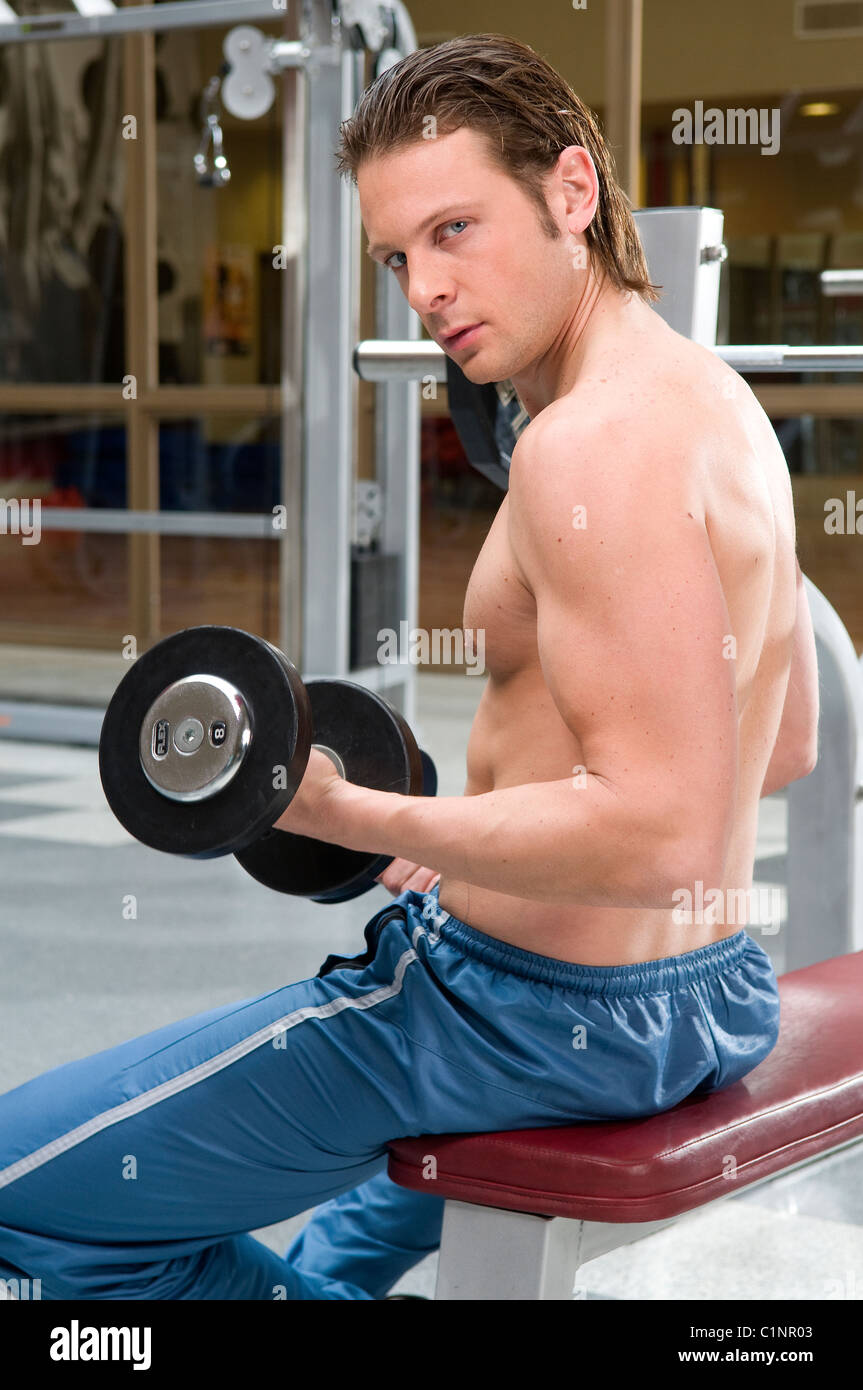 Weak man arms hi-res stock photography and images - Alamy