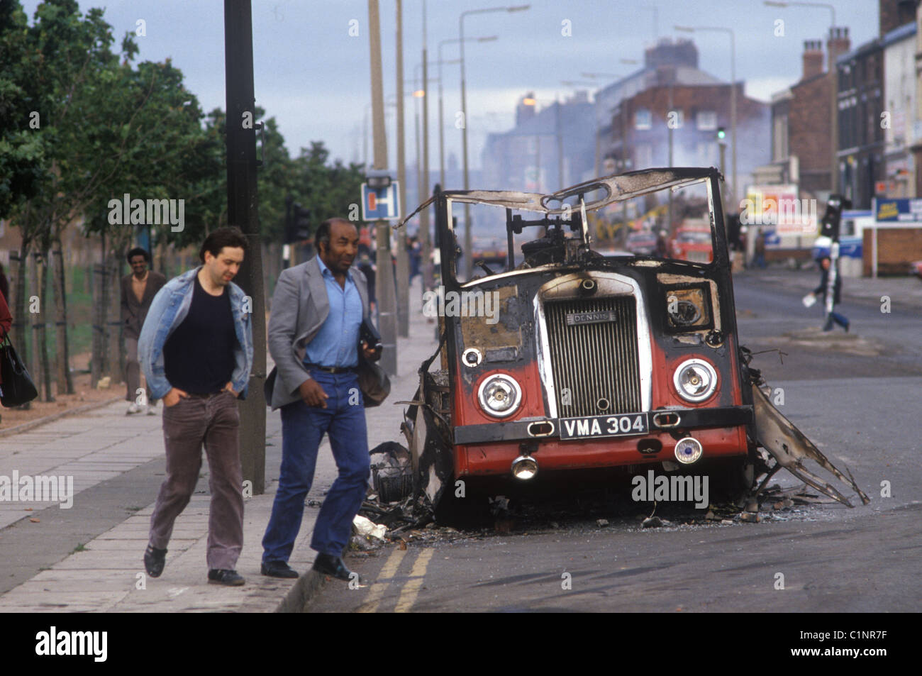 Toxteth Riots 1981 Liverpool 8 England. The following morning a ...