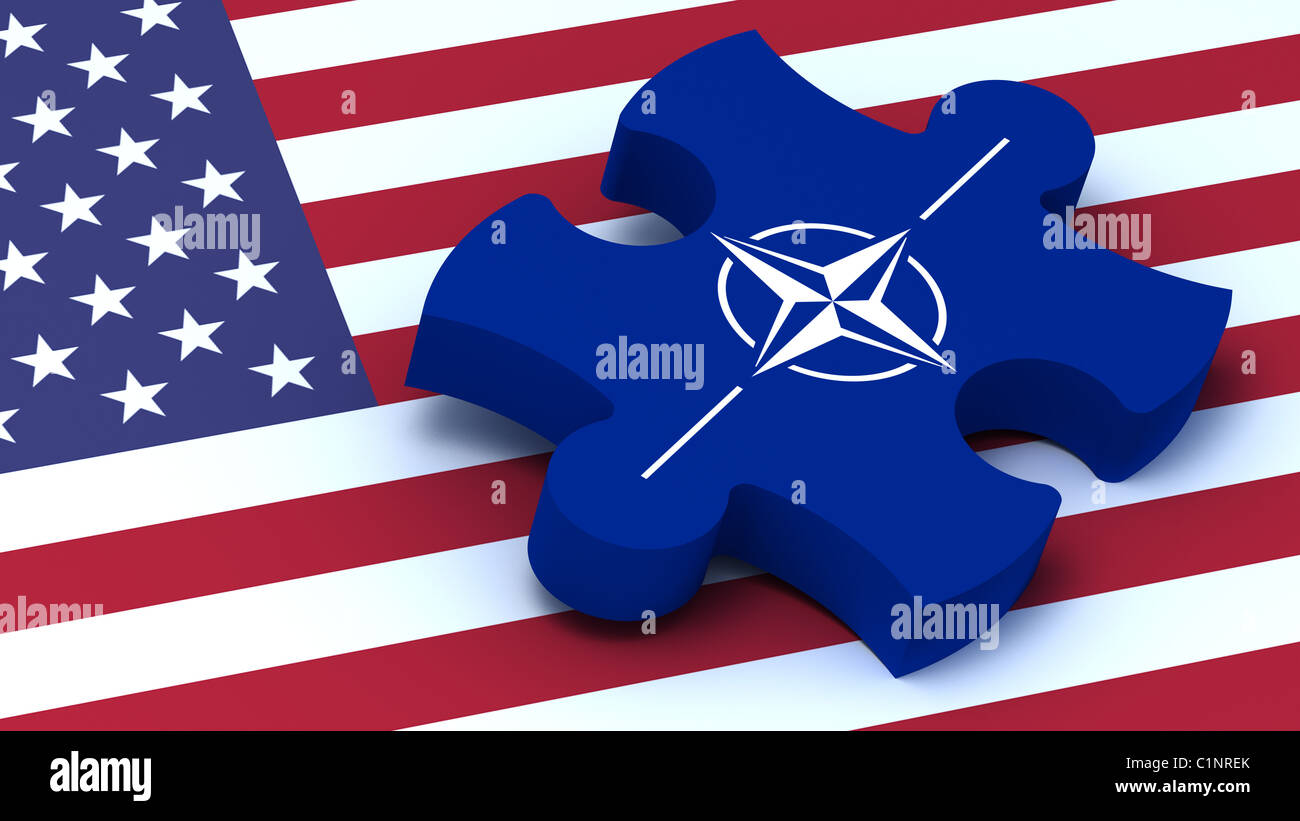 White nato flag hi-res stock photography and images - Alamy
