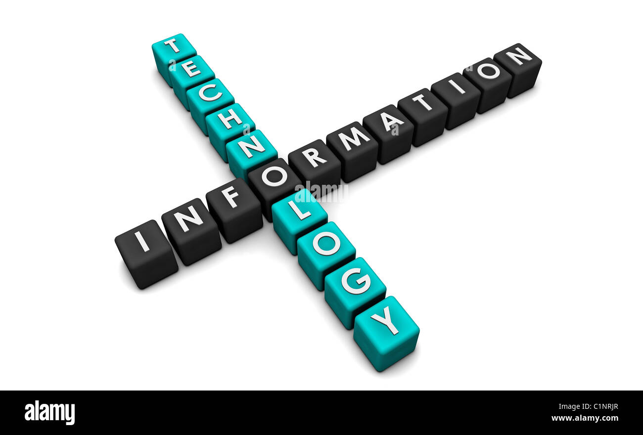 Information Technology as a Concept in 3d Blocks Stock Photo - Alamy