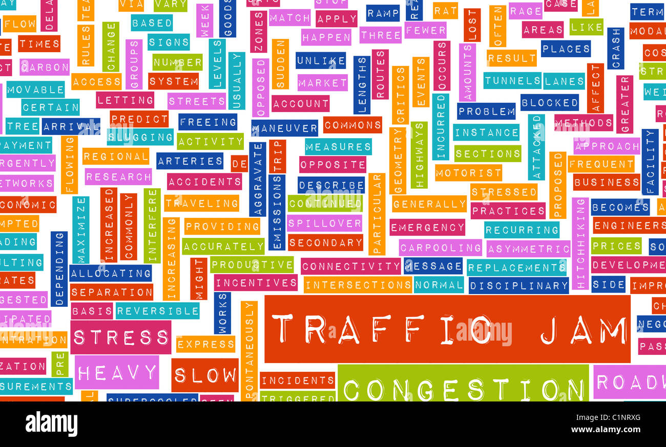 Traffic Jam with Massive Frustration on Road Stock Photo - Alamy