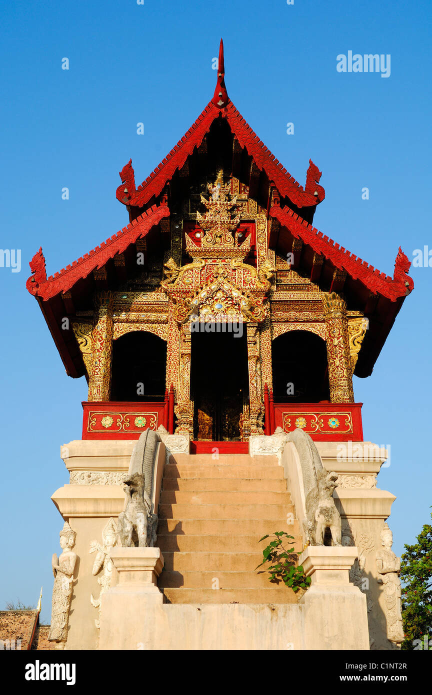 Thailand, Chiang Mai province, Chiang Mai, Wat Phra Sing temple Stock ...