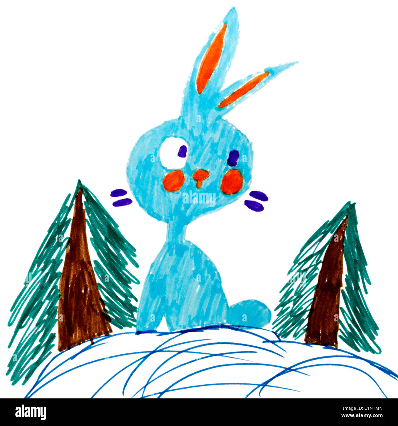 Rabbit image in cartoon hi-res stock photography and images - Alamy