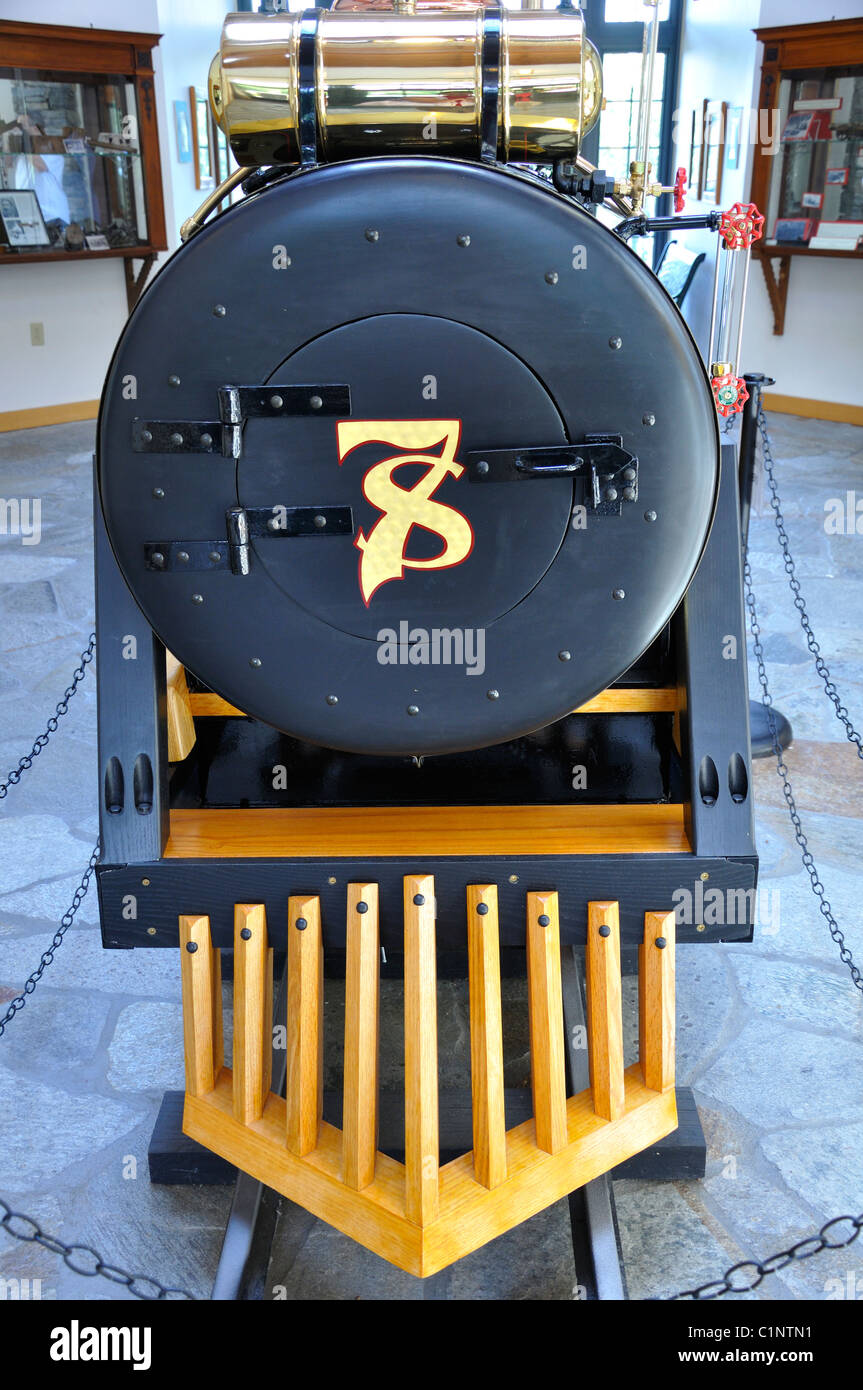 Restored electric locomotive at Visitor Center, Gillette Castle State ...