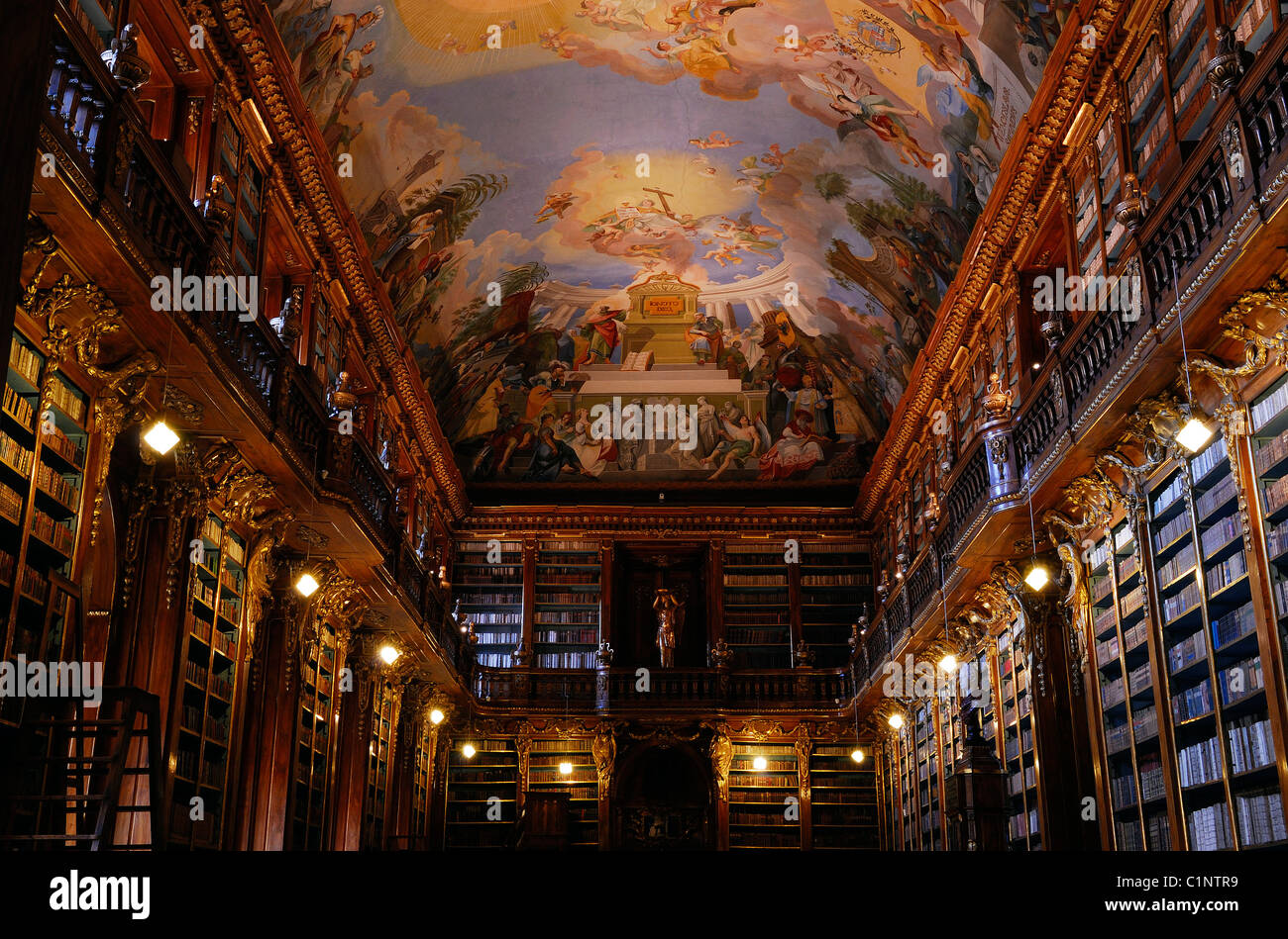 Czech Republic, Prague, library of Strahov Monastery, the philosophy ...