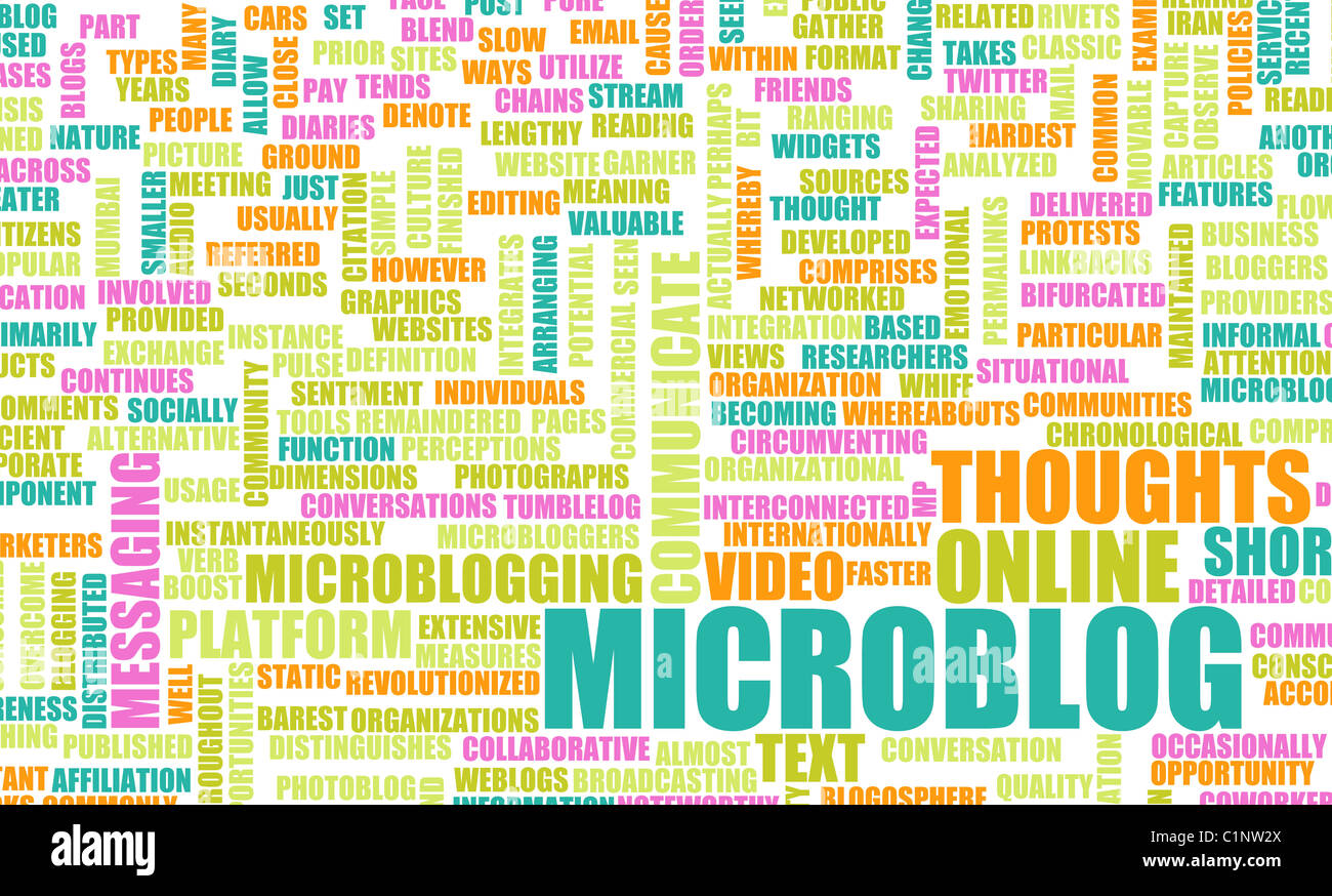 Microblog Tool for an Online Microblogger Concept Stock Photo - Alamy