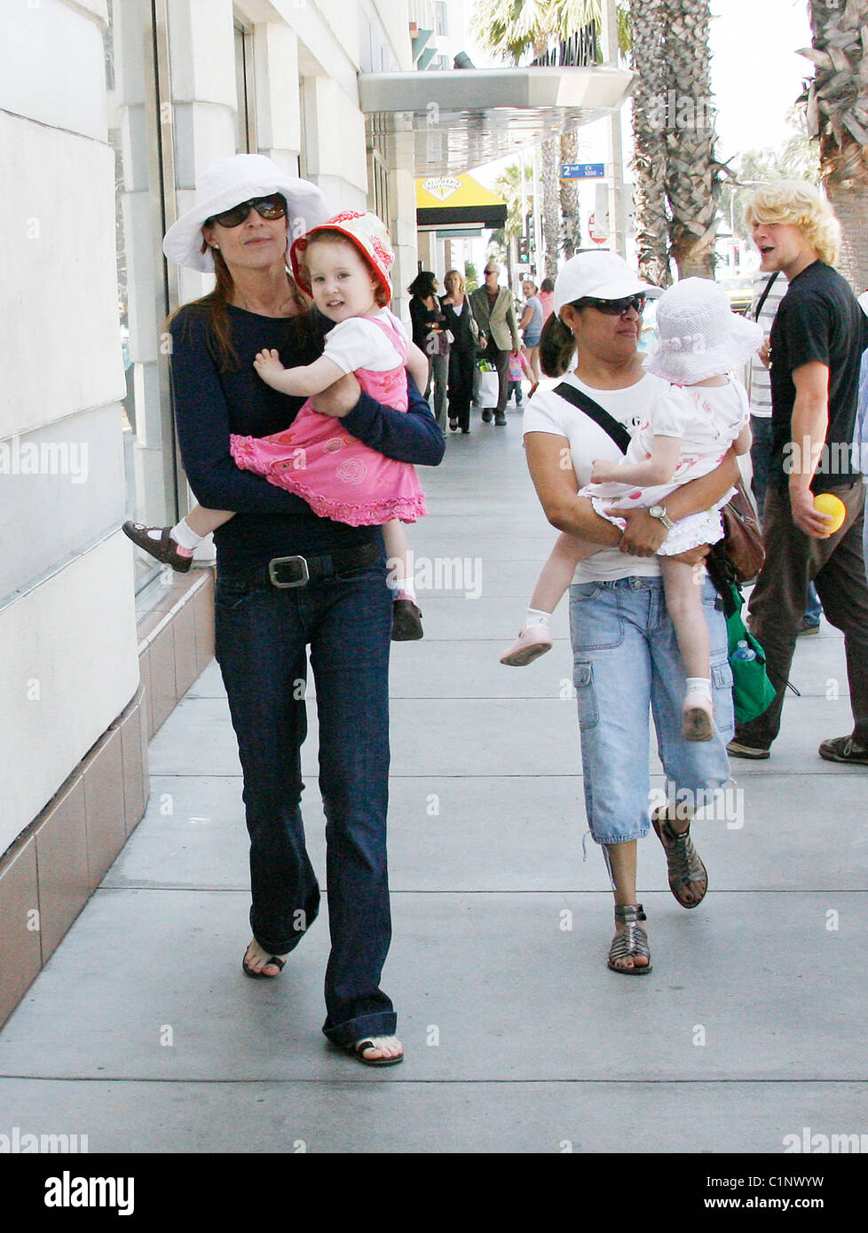 Marcia Cross walking with her daughters Eden and Savannah in Hollywood ...