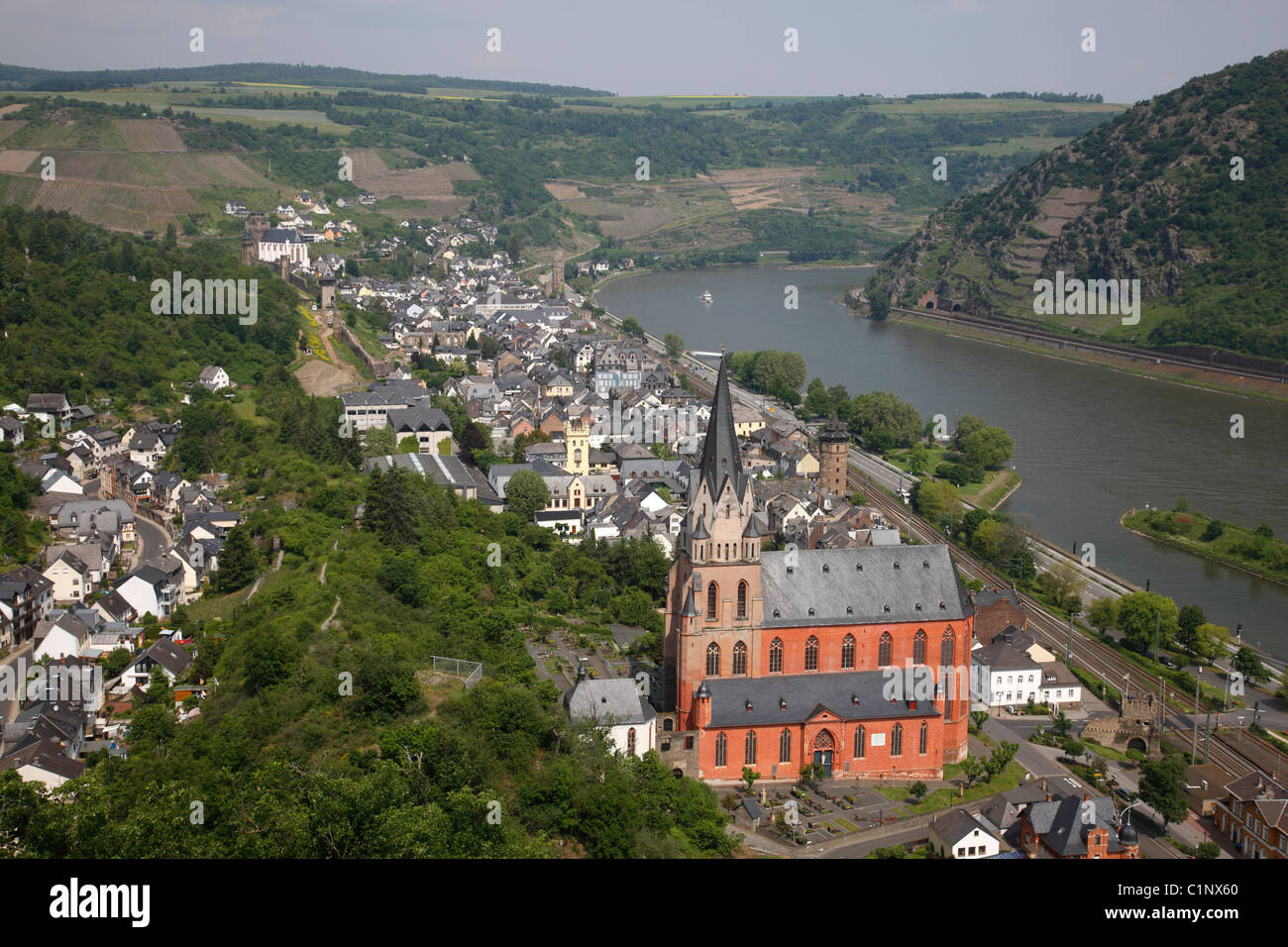 Oberwesel, Stadtansicht von Süden Stock Photo - Alamy Oberwesel, Stadtansicht von Süden Stock Photo - Alamy