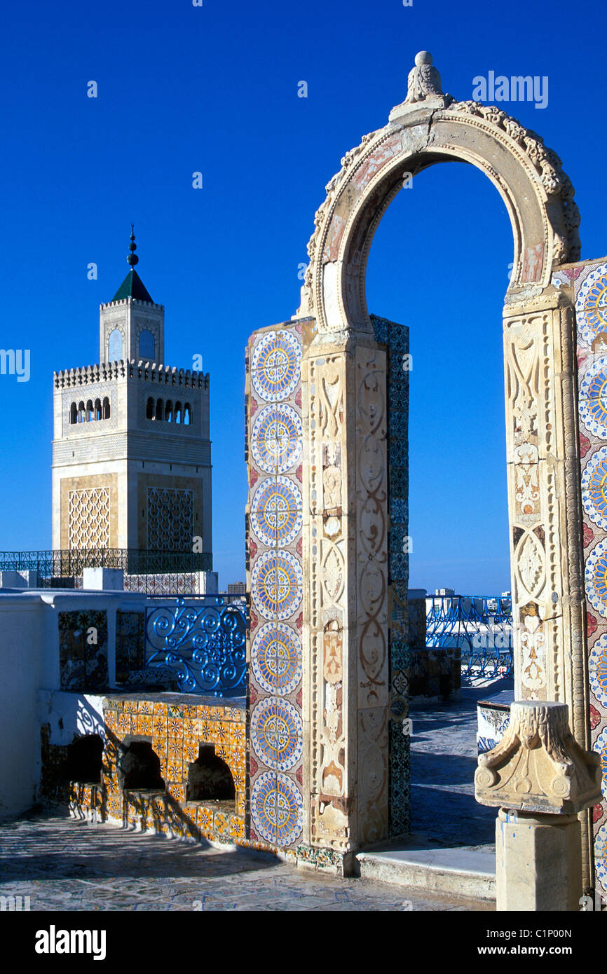 Tunisia, Tunis, the medina listed as World Heritage by UNESCO, view ...