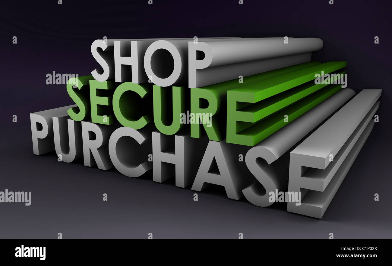 Shop Securely Online with Web Protection Concept Stock Photo - Alamy
