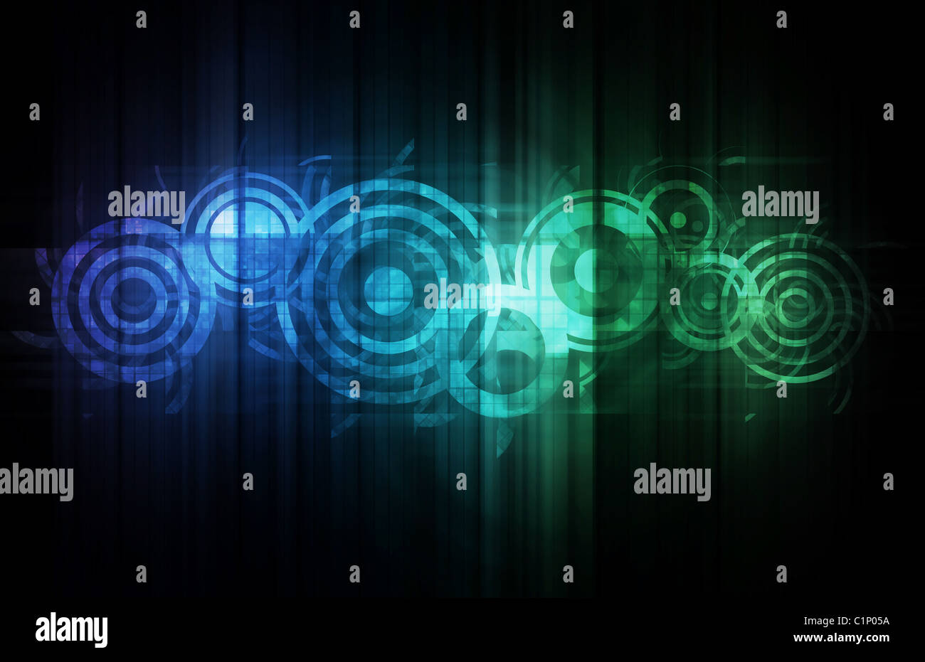 Abstract Technology with Interlinked Data as Art Stock Photo - Alamy