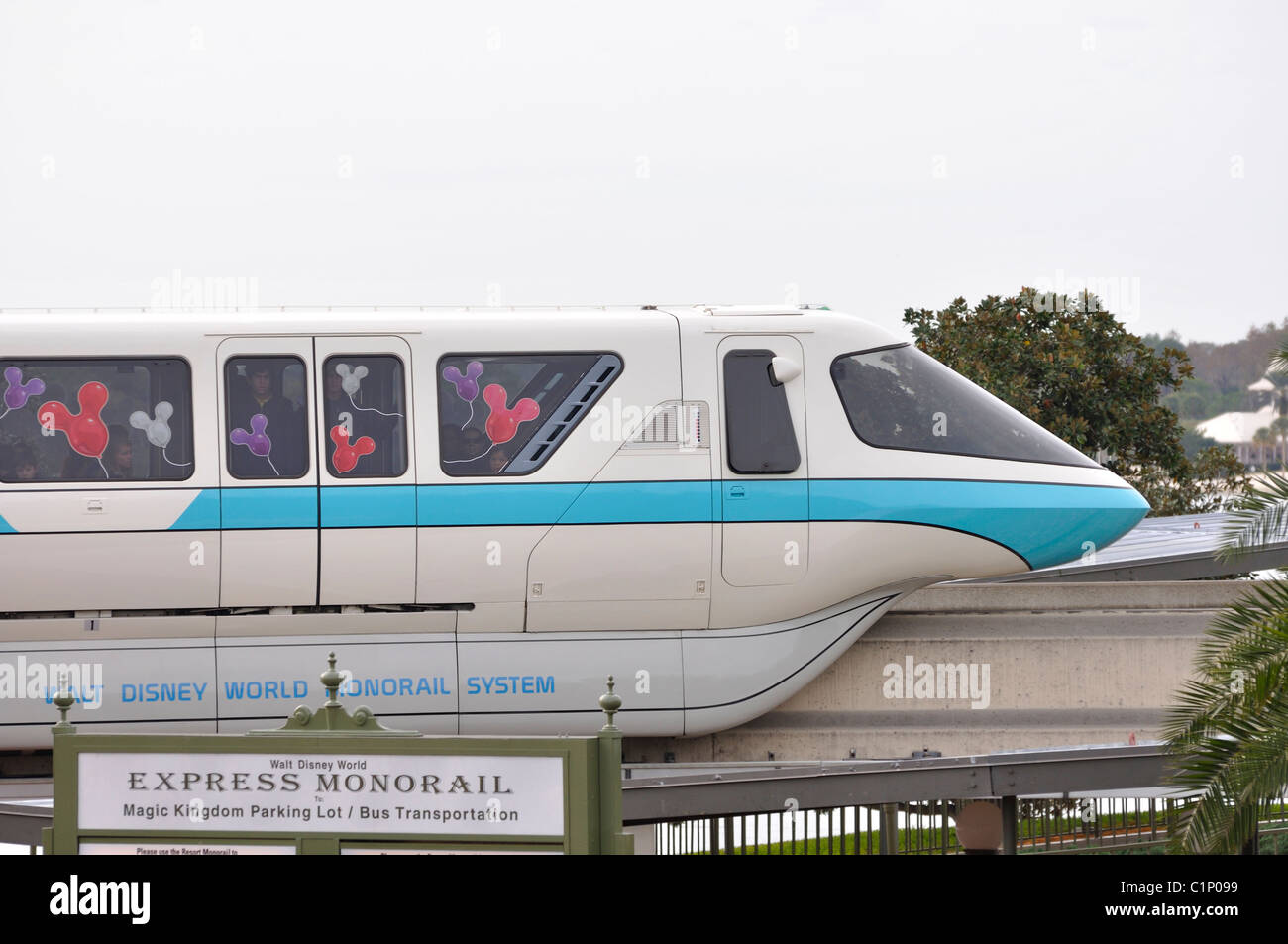 Monorail Train, Epcot, Disneyworld, Orlando, Florida, USA Stock Photo ...