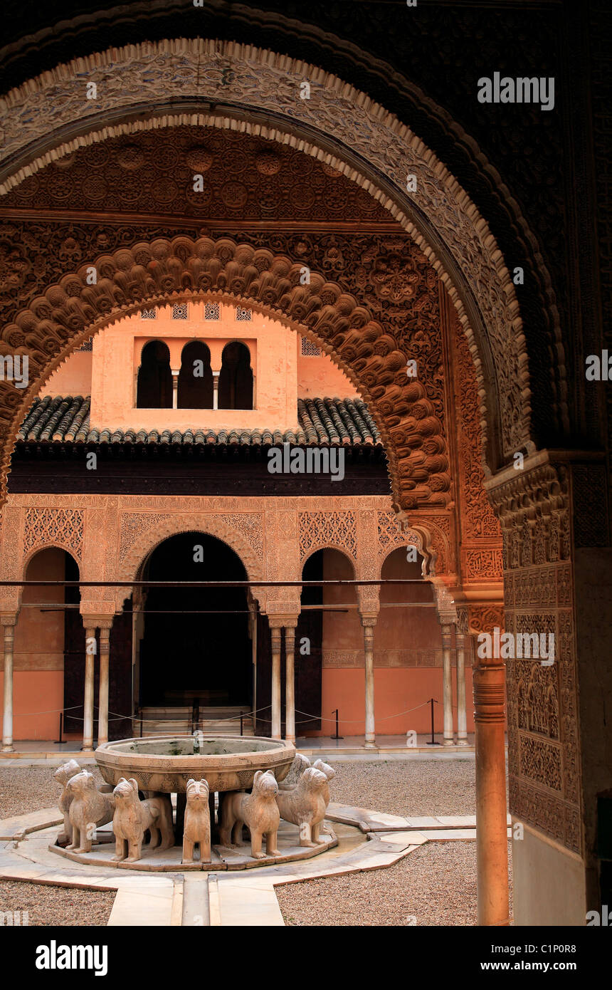 Spain Andalusia Granada the Alhambra Palaces listed as World Heritage ...
