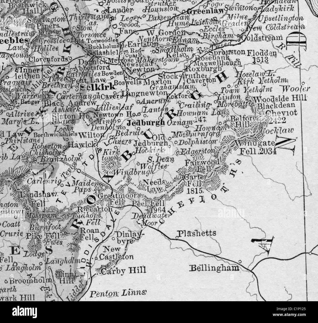 Scotland maps mapping Black and White Stock Photos & Images - Alamy