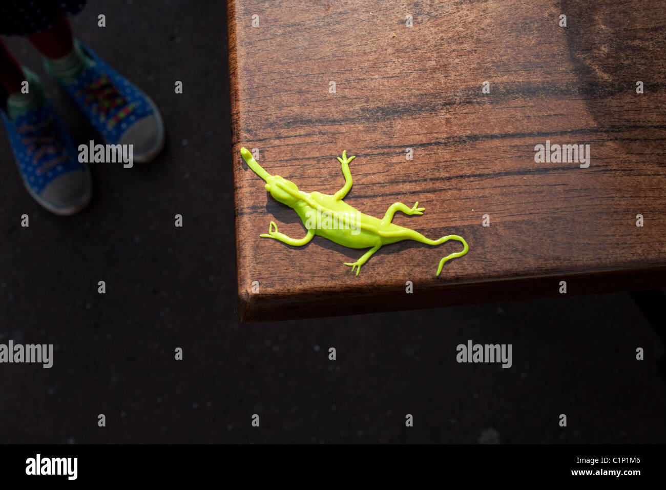 Toy lizard made from silly putty Stock Photo - Alamy