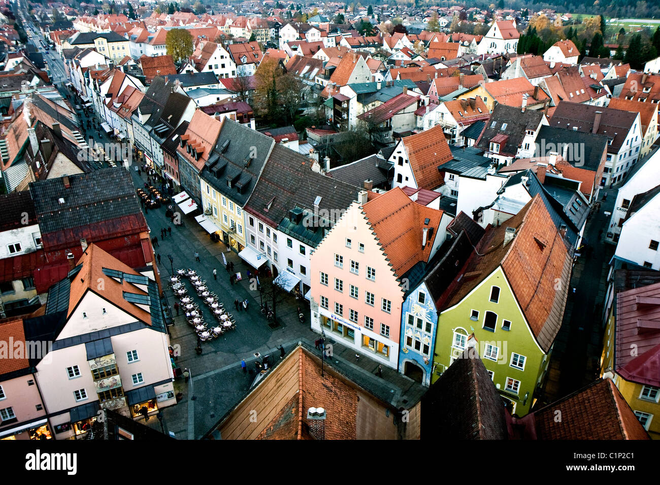 Aerial view of the city Fussen in Bavaria, Germany Stock Photo - Alamy