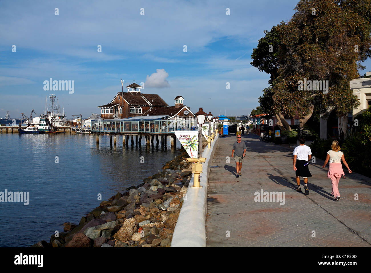 United States, California, San Diego, the harbor, Seaport Village ...
