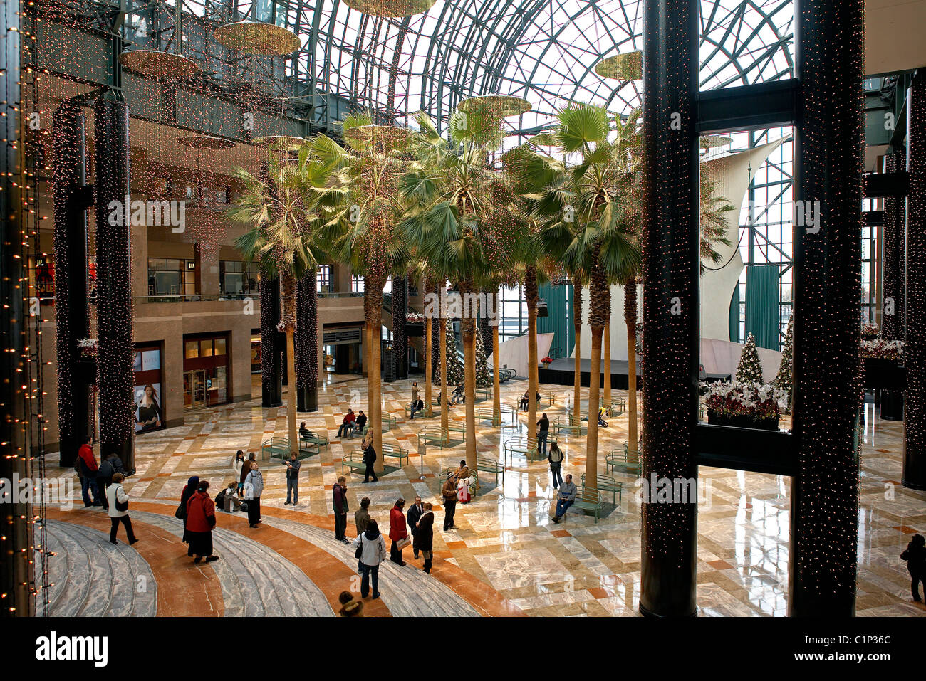 United States, New York City, Manhattan, Lower Manhattan, Winter Garden ...