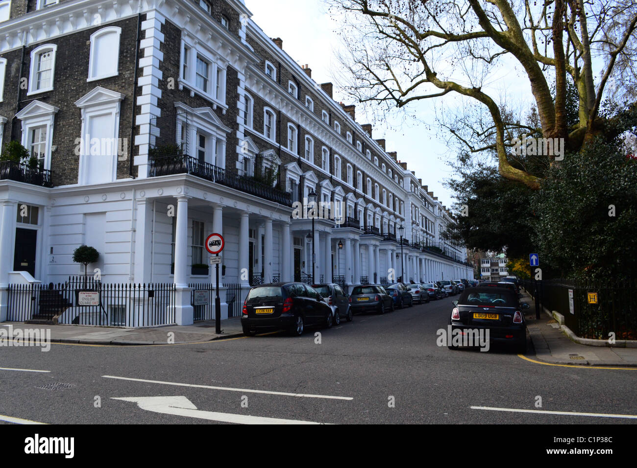 Traditional architecture, Onslow Square, London, UK ARTIFEX LUCIS Stock ...
