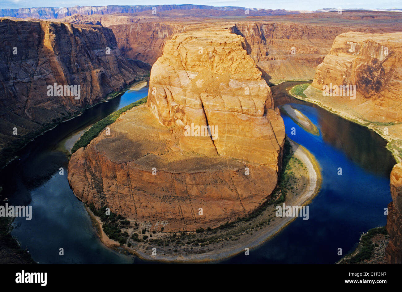 United States, Arizona, Horse Shoe on the Colorado river Stock Photo ...