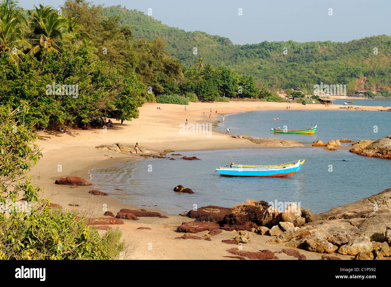 India, Karnataka, Gokarna, Om Beach Stock Photo - Alamy