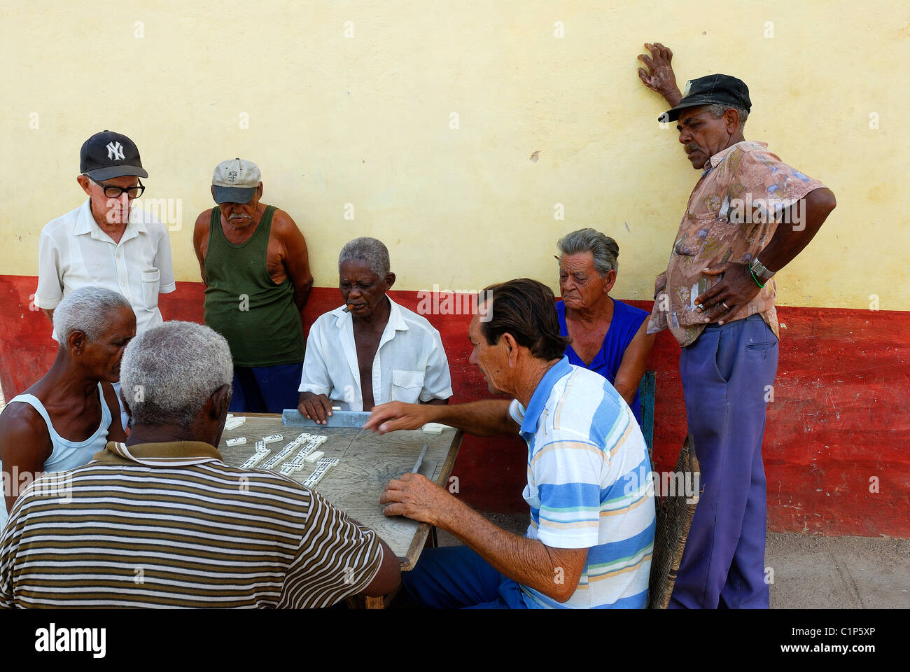 Cuba, Trinidad, game of dominos Stock Photo - Alamy
