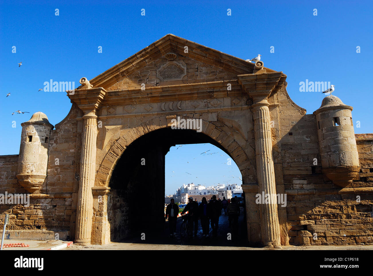 Morocco, Essaouira, fishing harbour gate Stock Photo - Alamy