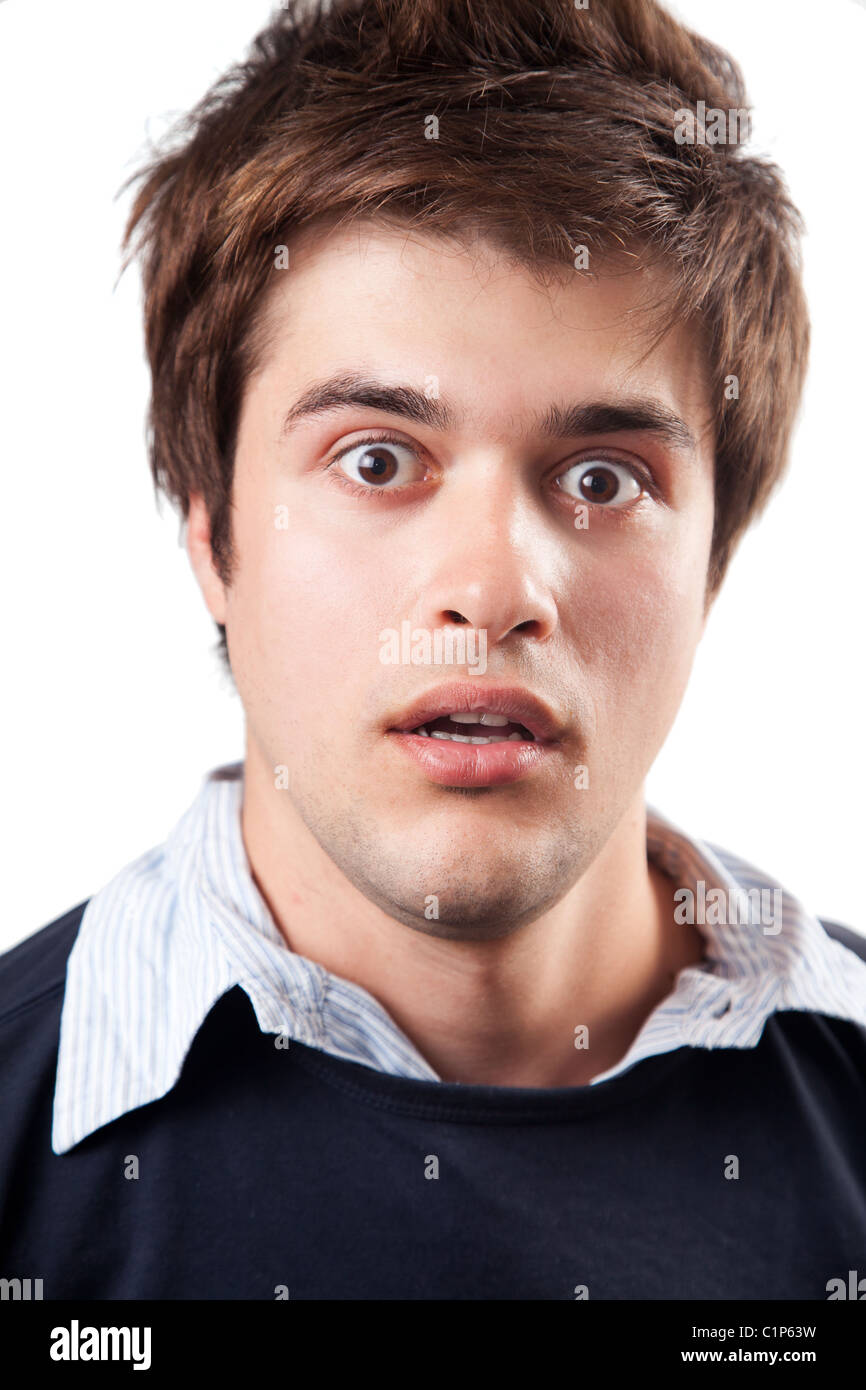 Funny young man beeing amazed and surprised Stock Photo - Alamy Funny young man beeing amazed and surprised Stock Photo - Alamy