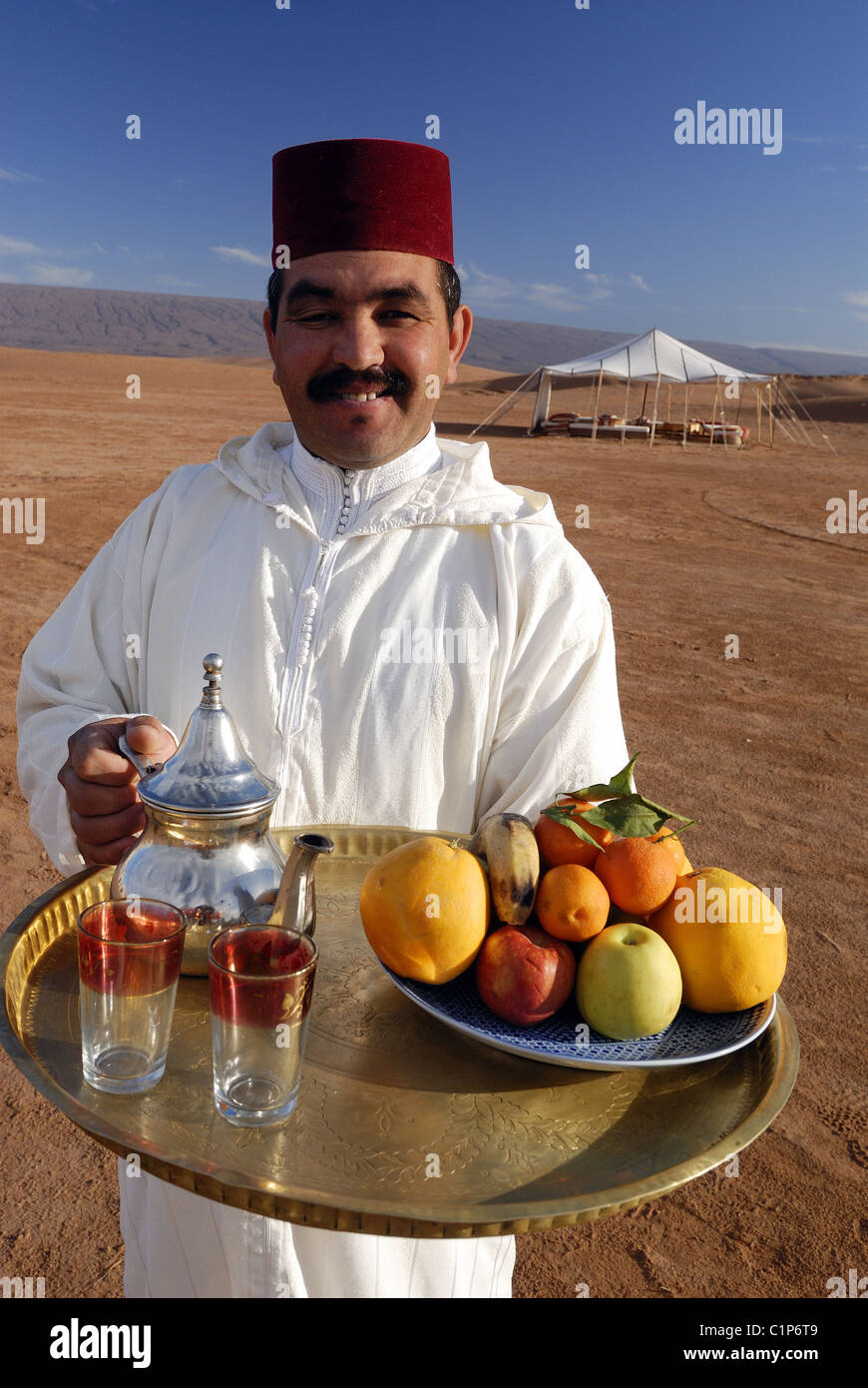 Morocco, Chigaga Dunes, Iriqui, Camp Nomade des Dunes Resort Stock ...