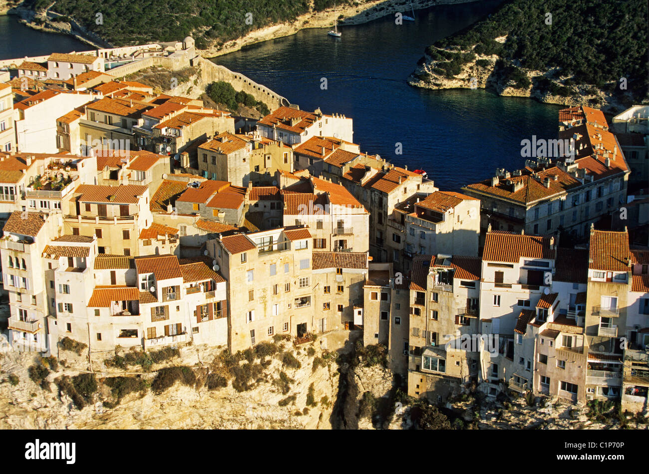 France, Corse du Sud, Bonifacio, old town (aerial view Stock Photo - Alamy