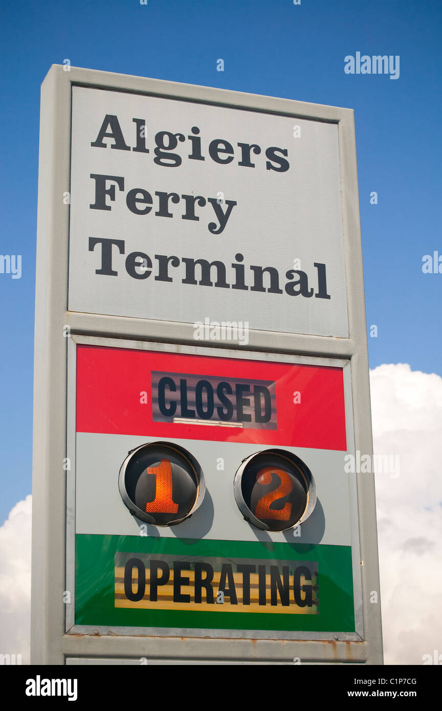 Algiers ferry terminal sign hi-res stock photography and images - Alamy
