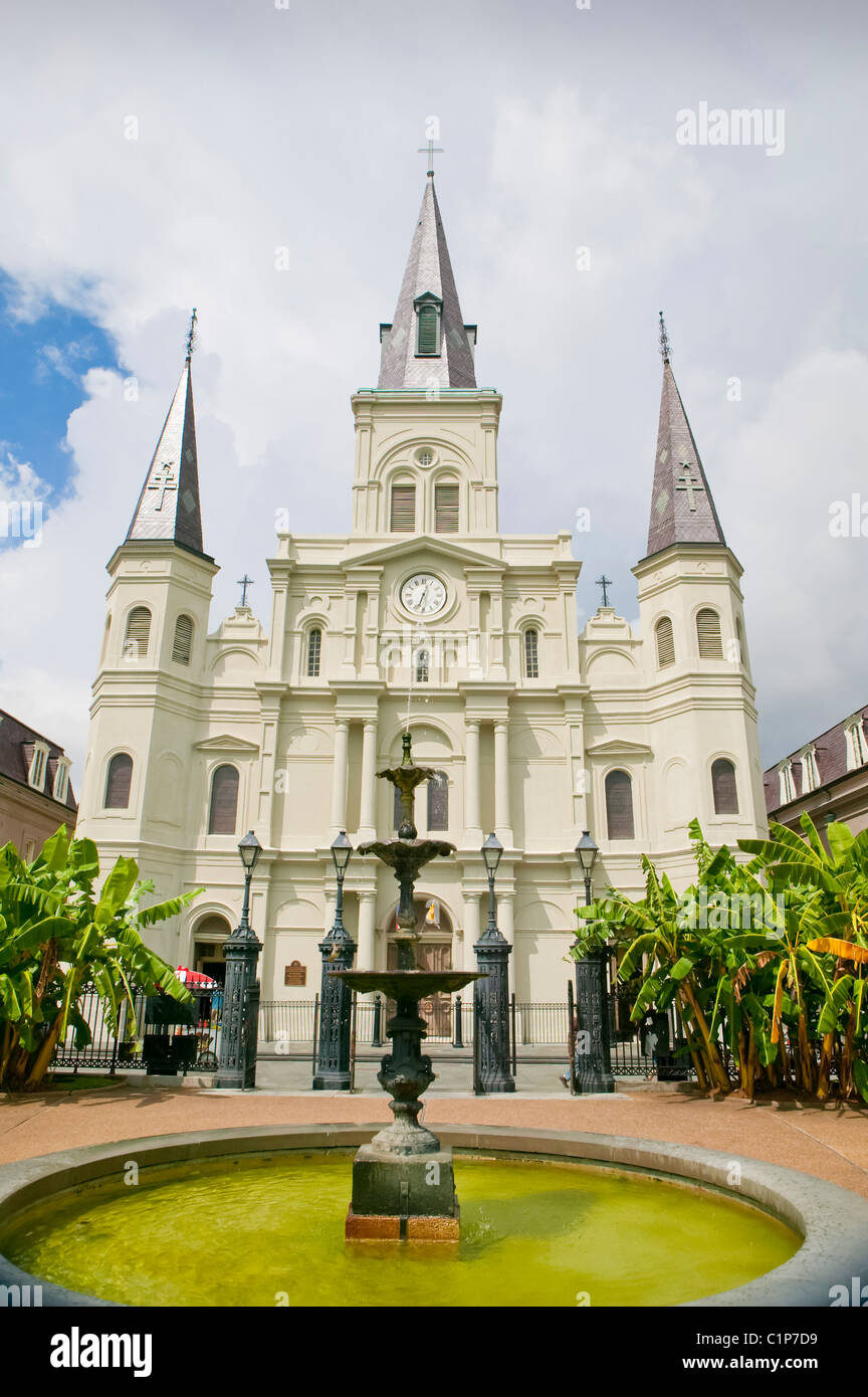 St. Louis Cathedral from Jackson Square Park, New Orleans Stock Photo ...