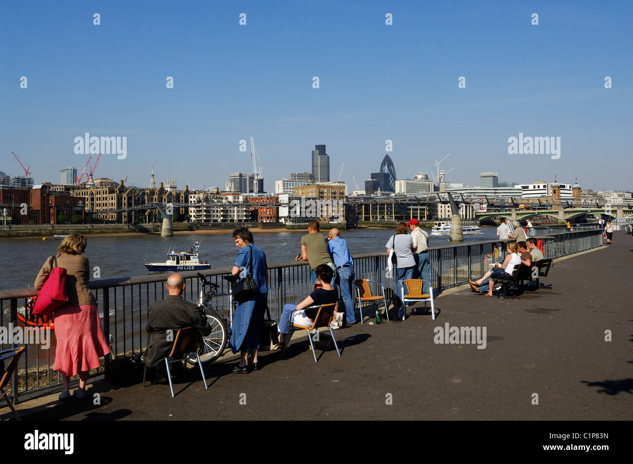 United Kingdom, London, Thames Path, walk on the Thames banks Stock ...