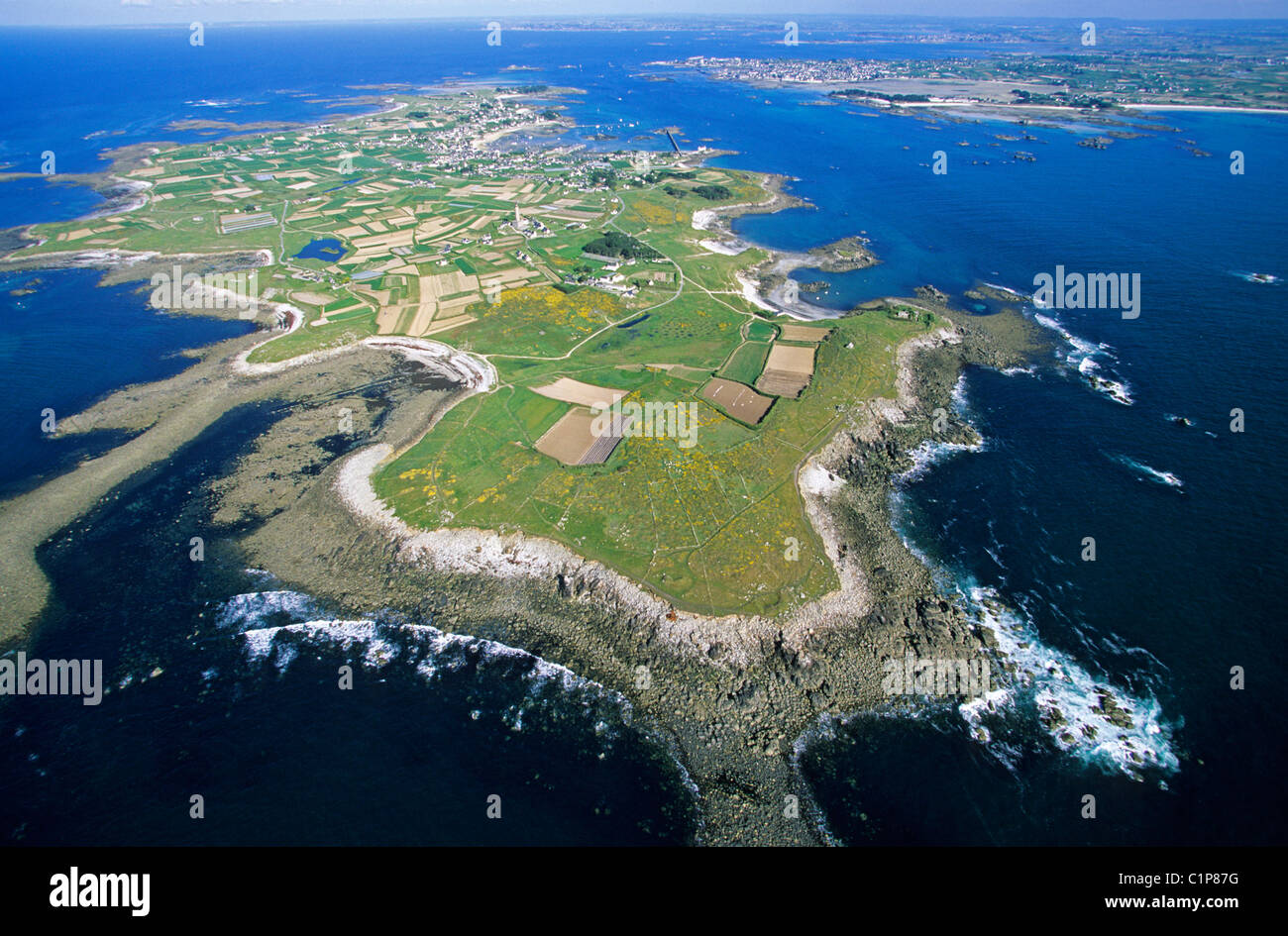 France, Finistere, Batz Island (aerial view Stock Photo - Alamy