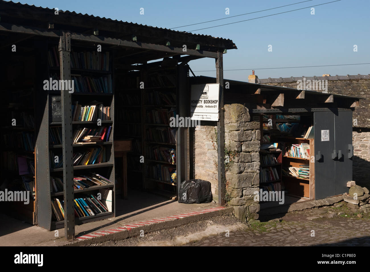 Honesty bookshop at Hay Castle Stock Photo - Alamy