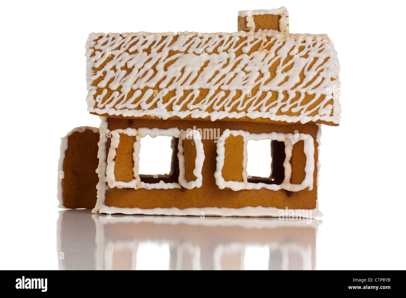 Gingerbread house on white isolated Stock Photo - Alamy