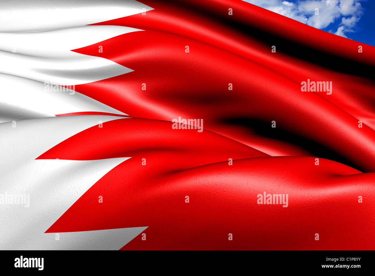 Flag of Bahrain Stock Photo - Alamy