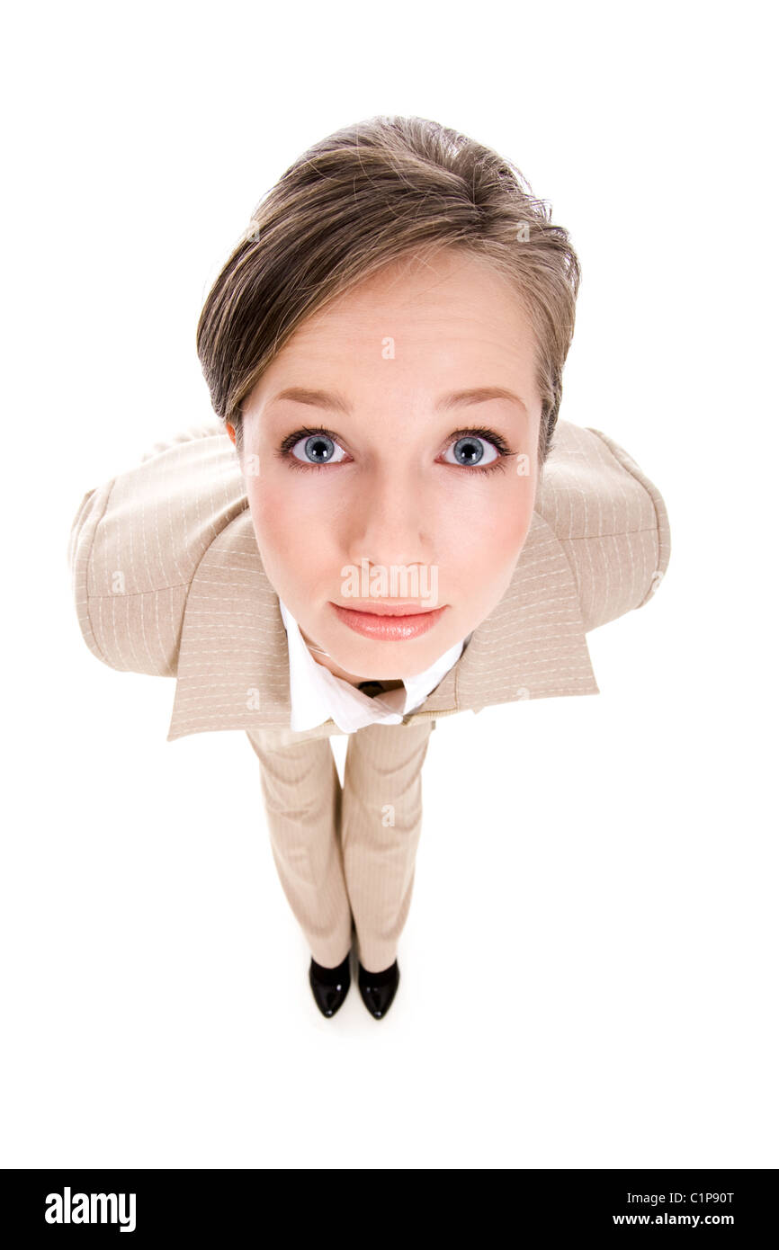 Person Looking Up At Camera