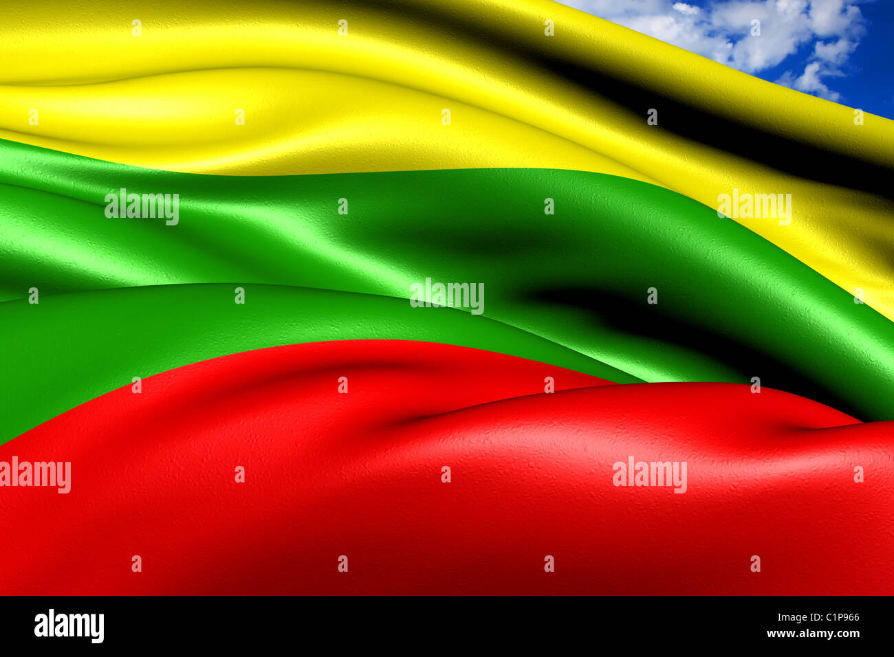 Lithuania flag 3d realistic waving hi-res stock photography and images ...
