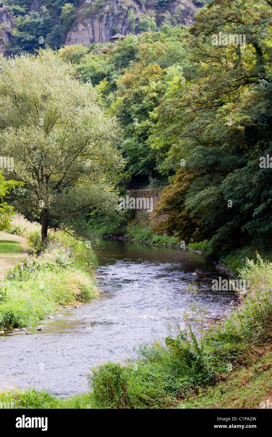 Germany, Altenahr, Ahr, river flowing through valley Stock Photo - Alamy