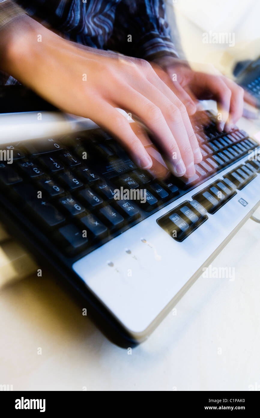 Typing technique hi-res stock photography and images - Alamy