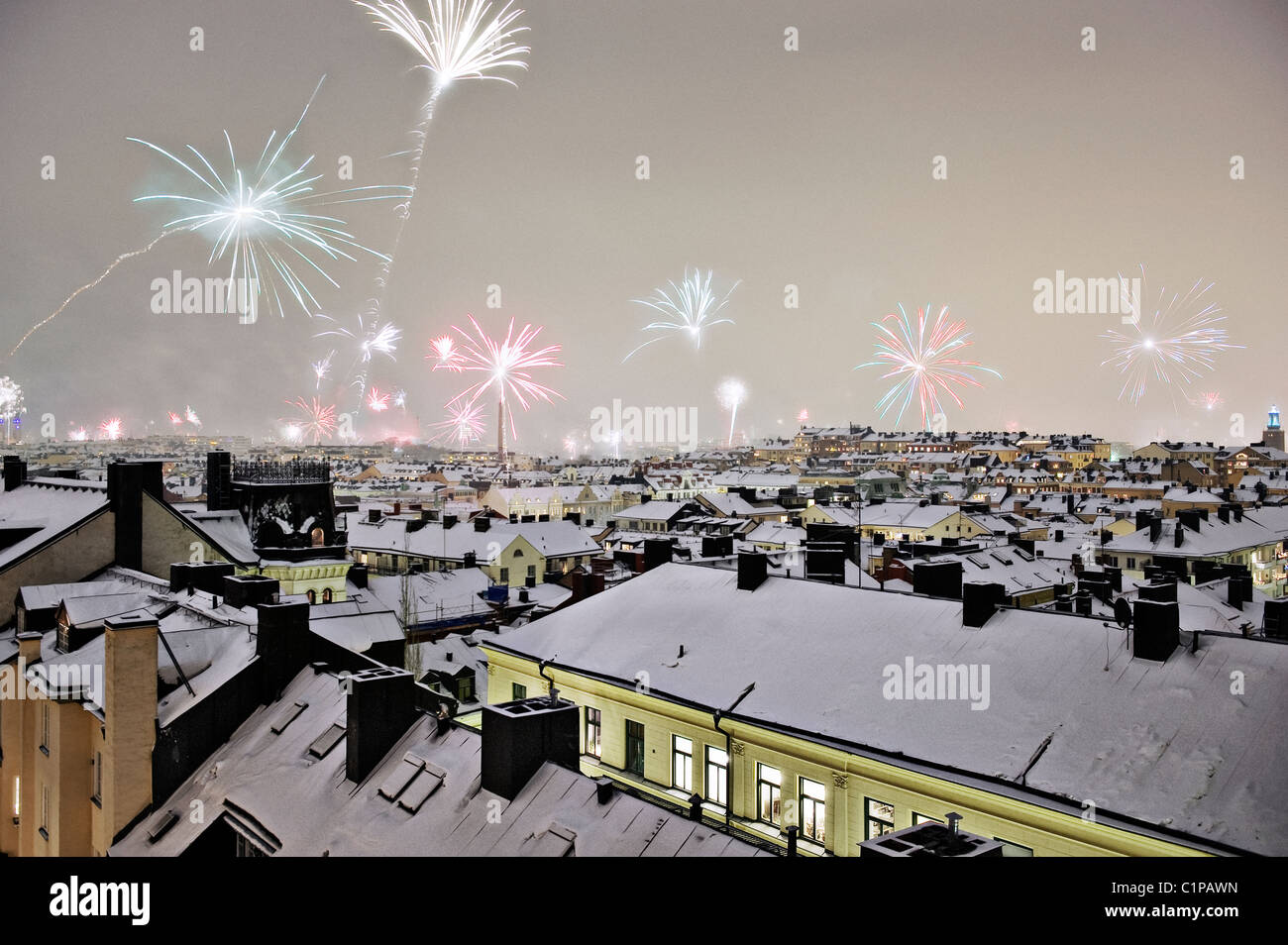 Elevated fireworks hi-res stock photography and images - Alamy