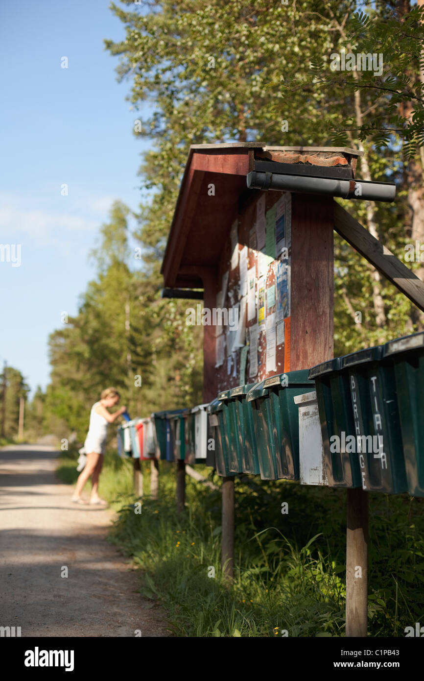 Bins on the side of the road hi-res stock photography and images - Alamy