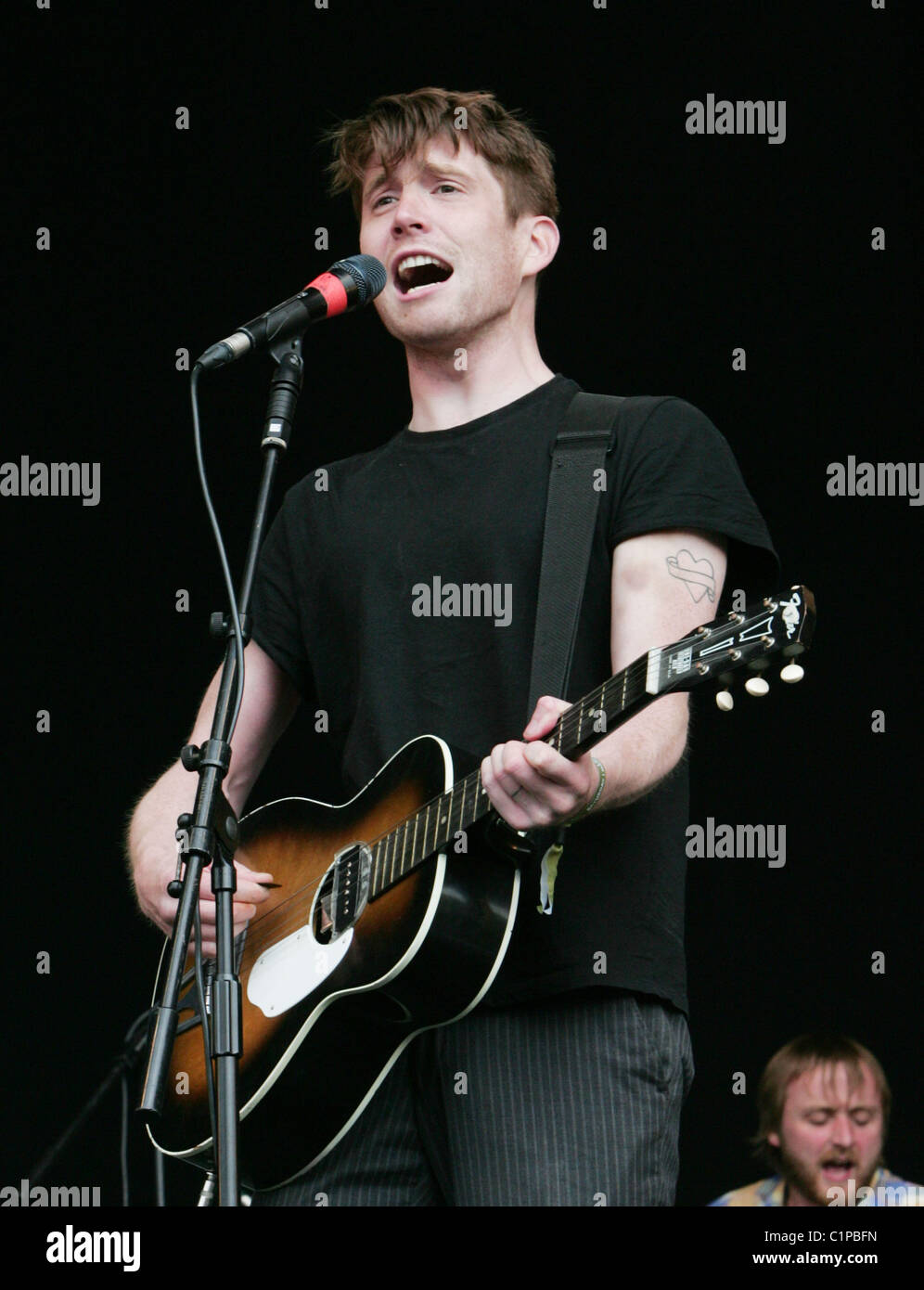 Charlie Waller of The Rumble Strips performing at The Lovebox Weekender ...