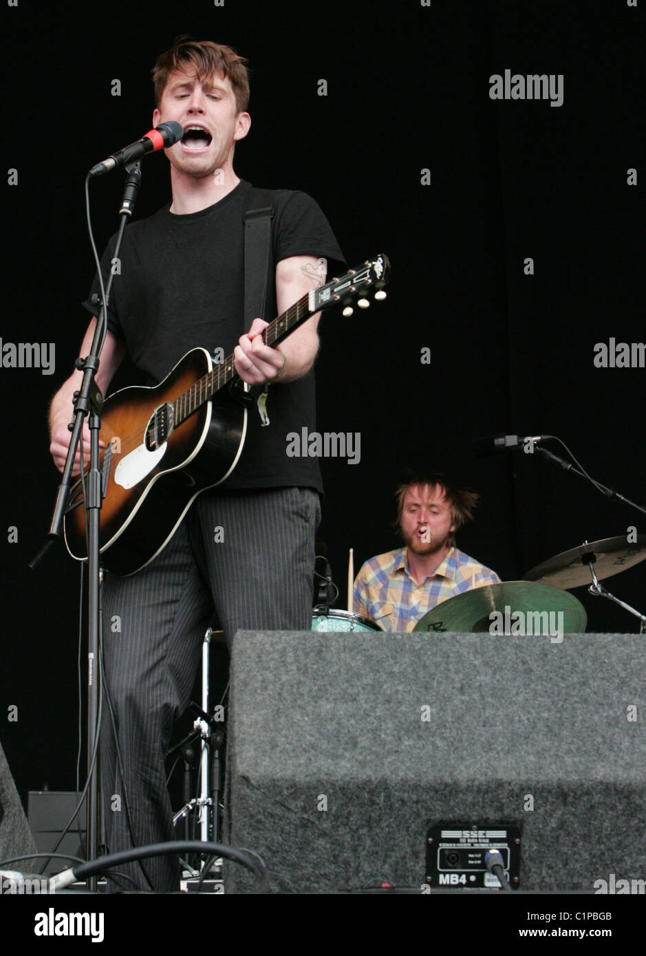 Charlie Waller of The Rumble Strips performing at The Lovebox Weekender ...