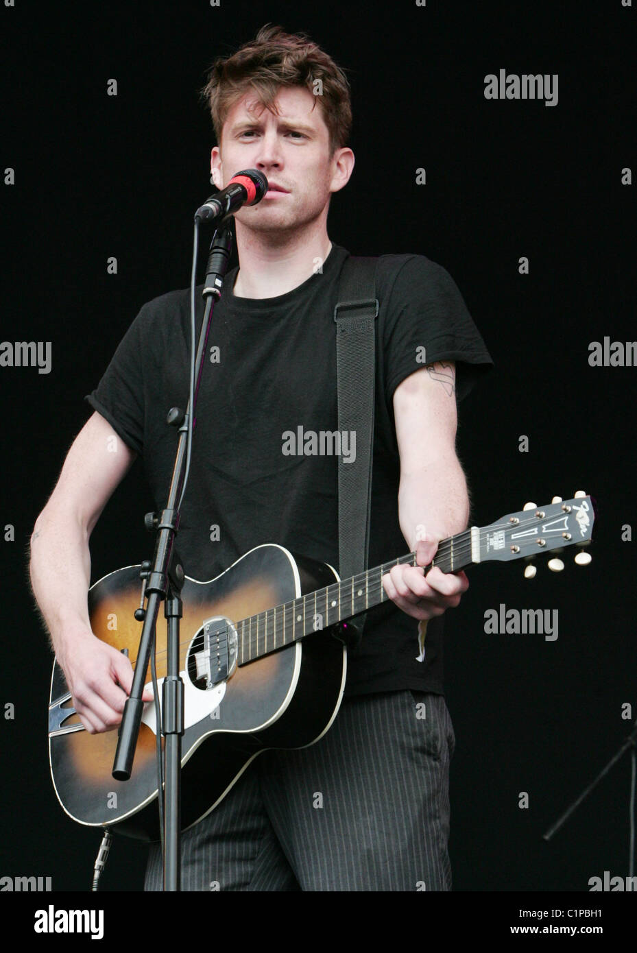 Charlie Waller of The Rumble Strips performing at The Lovebox Weekender ...